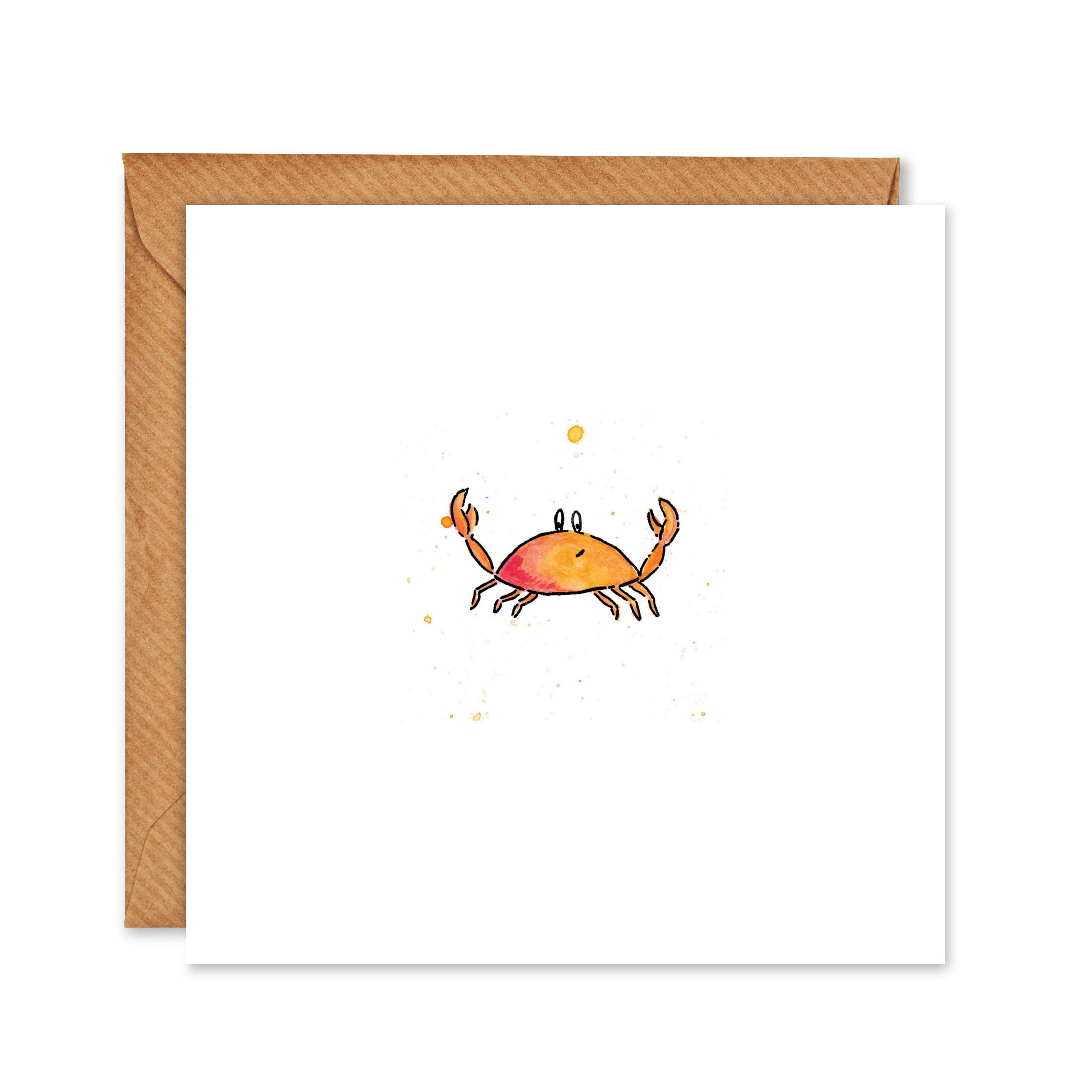 Happy Crab Blank Card – Meg Lillicrap Studio